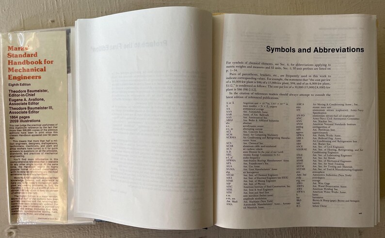 Vintage Marks' Mechanical Engineers Handbook, 1978 - Etsy