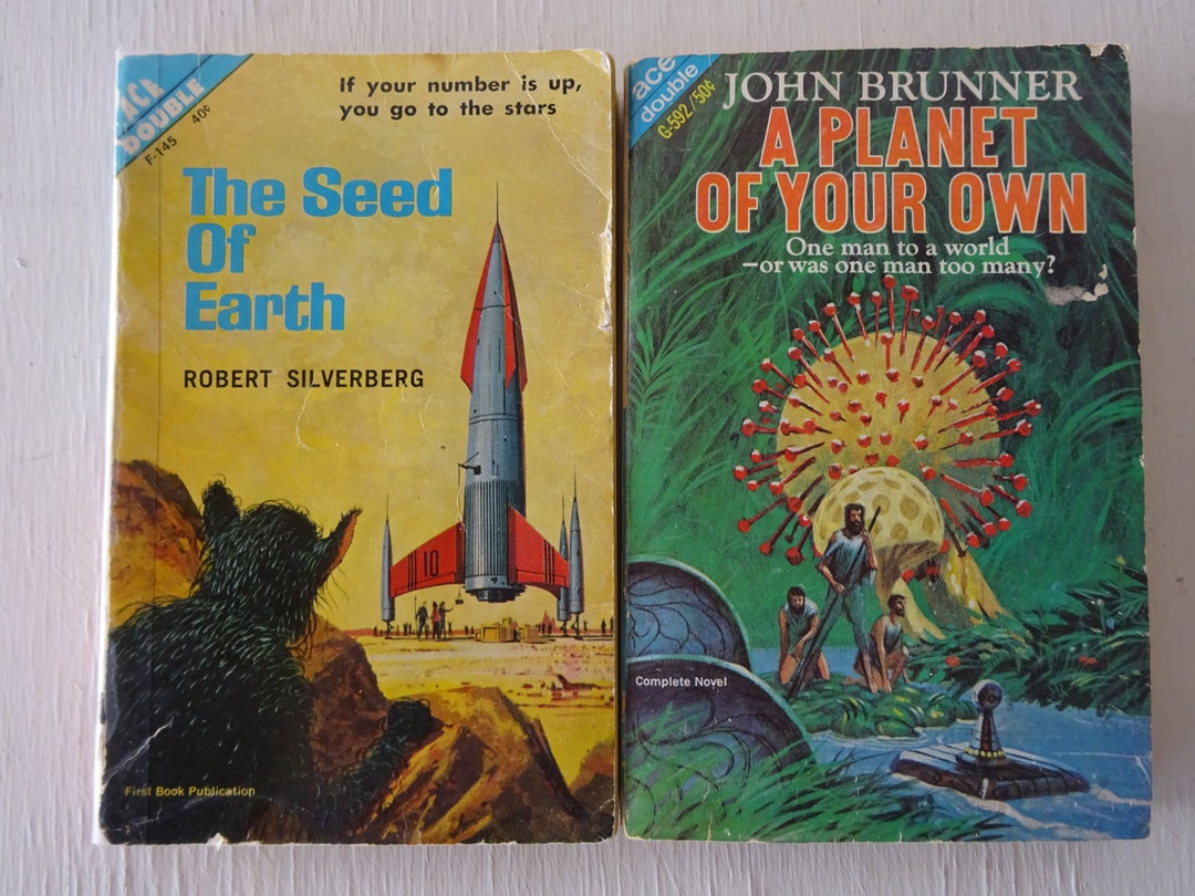 Vintage Paperbacks, 2 Ace Double Books, Robert Silverberg, John Rackham ...