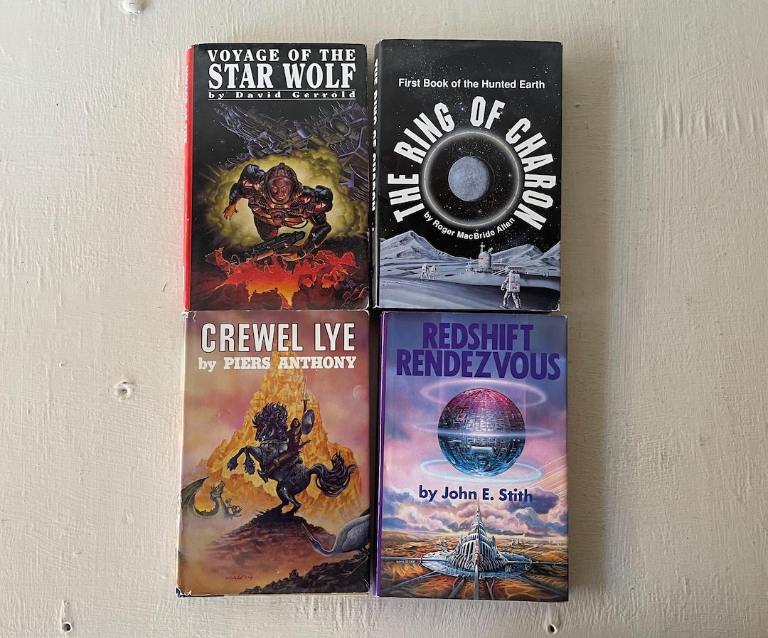 Vintage Books, Science Fiction Book Stack, 1990's, David Gerrold, Piers ...