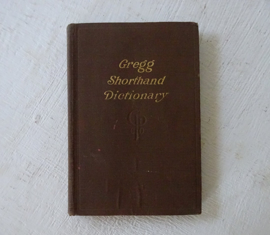 Antique Book Gregg Shorthand Dictionary John Robert Gregg - Etsy