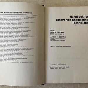 Vintage Technical Textbook, Handbook for Electronics Engineering ...