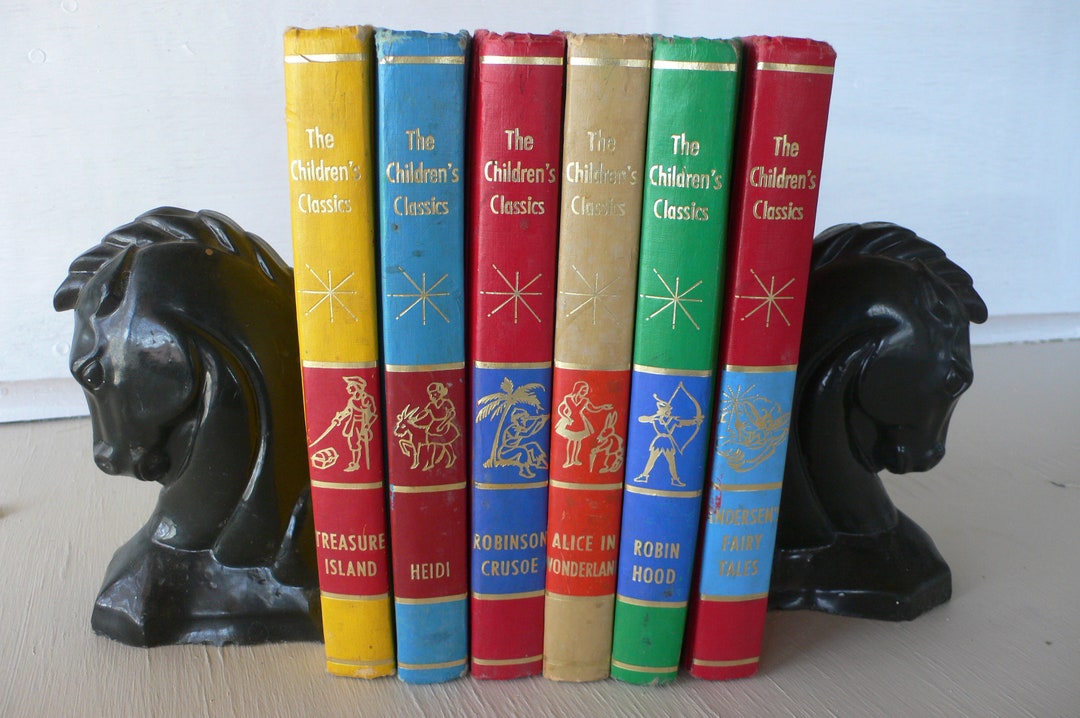Vintage Children's Classics Book Set: Colorful Book Decor, 1961 (6 ...