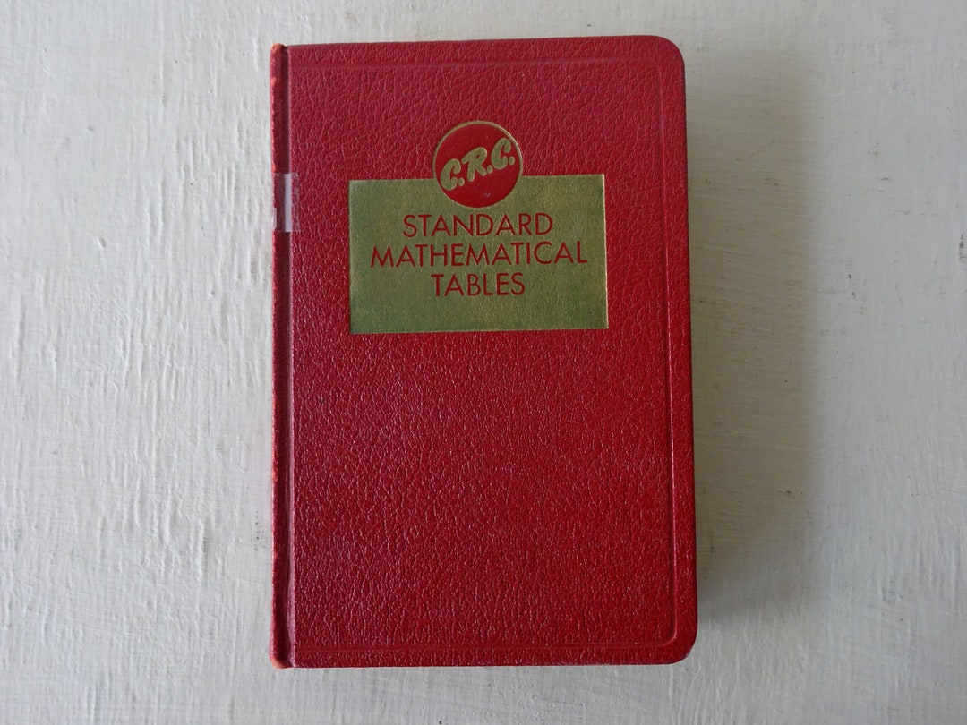 Vintage Technical Book, Standard Mathematical Tables, 1959, Free ...
