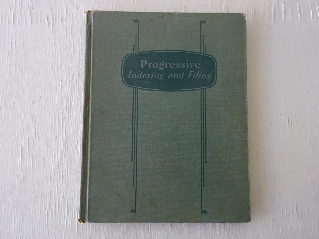 Vintage "progressive Indexing and Filing" Book, 1939, Illustrated - Etsy