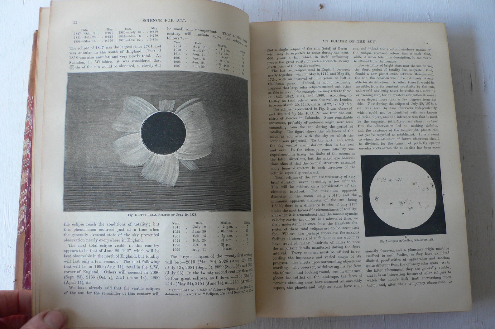 Antique Book Science for All Illustrated Leather Bound | Etsy