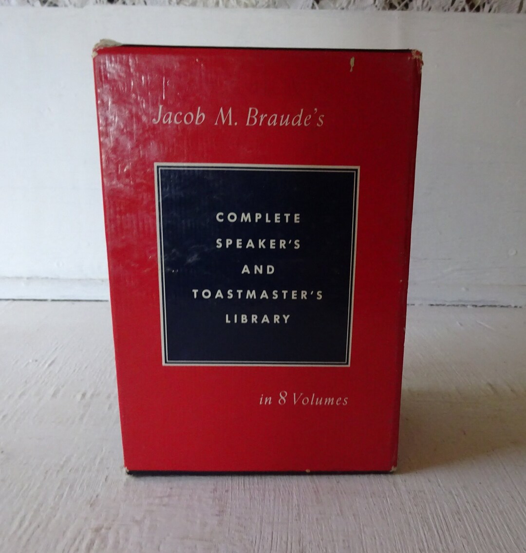 Vintage Book Set, Jacob Braude's Complete Speaker's and Toastmaster's ...
