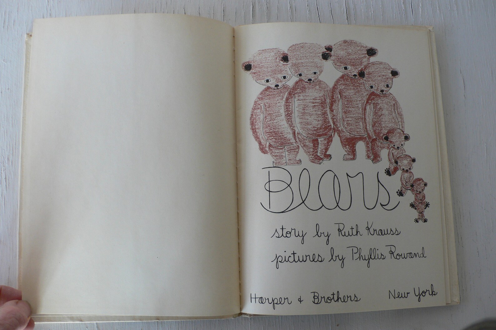 Vintage Children's Book Bears Ruth Krauss First | Etsy