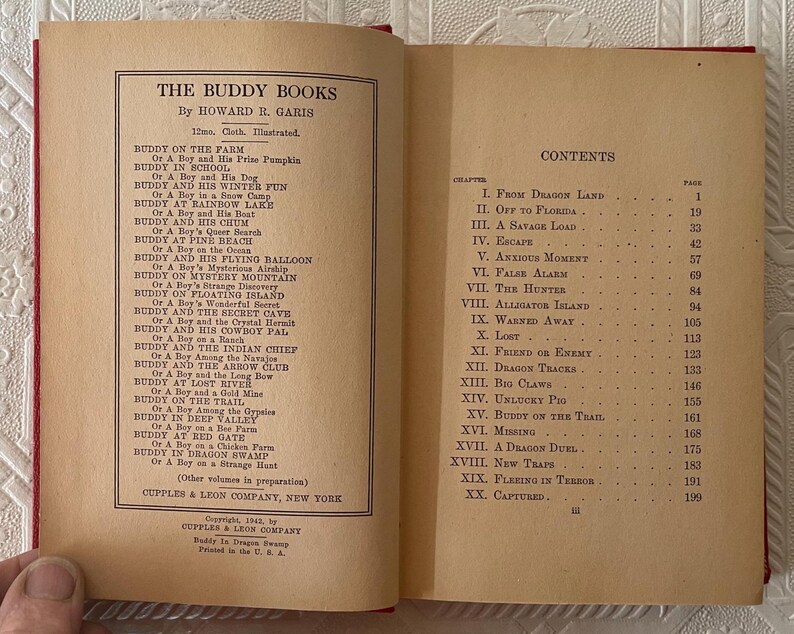Vintage " Buddy in Dragon Swamp" Book: 1942 - Etsy