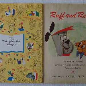 Vintage Children's Book, Ruff and Reddy, 1959, A Little Golden Book ...