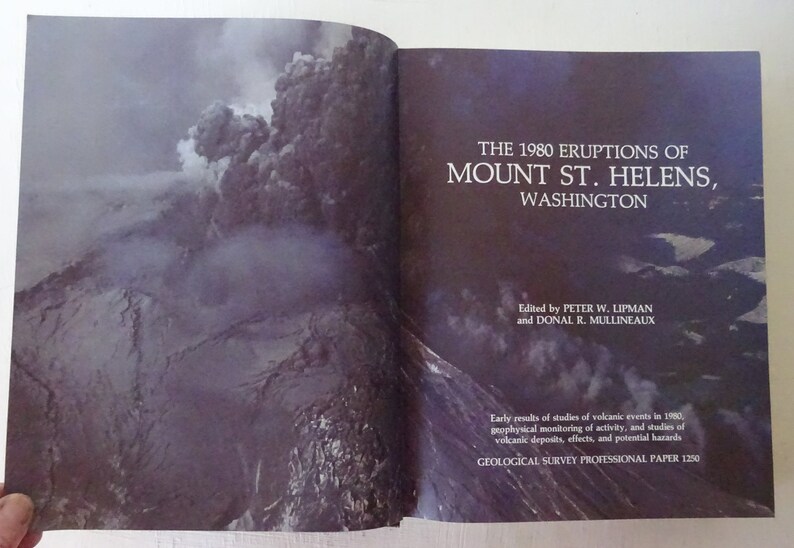 Vintage Book the 1980 Eruptions of Mount St. Helens - Etsy