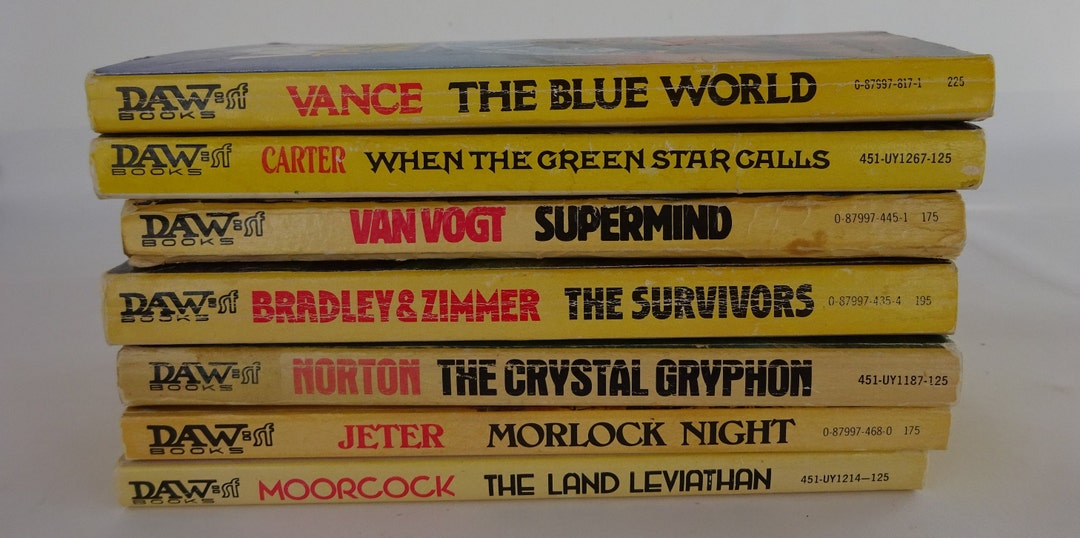 Vintage paperbacks, Science Fiction, 7 DAW books, 1970's thru 1983 ...