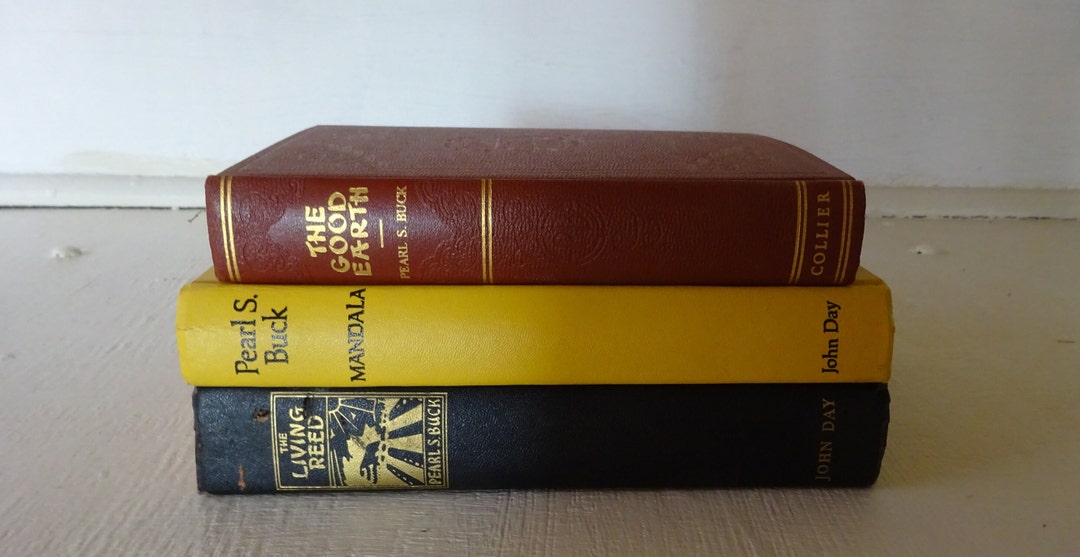 Vintage Book Decor, Pearl Buck Collection, 3 Volumes, 1960's, Good ...