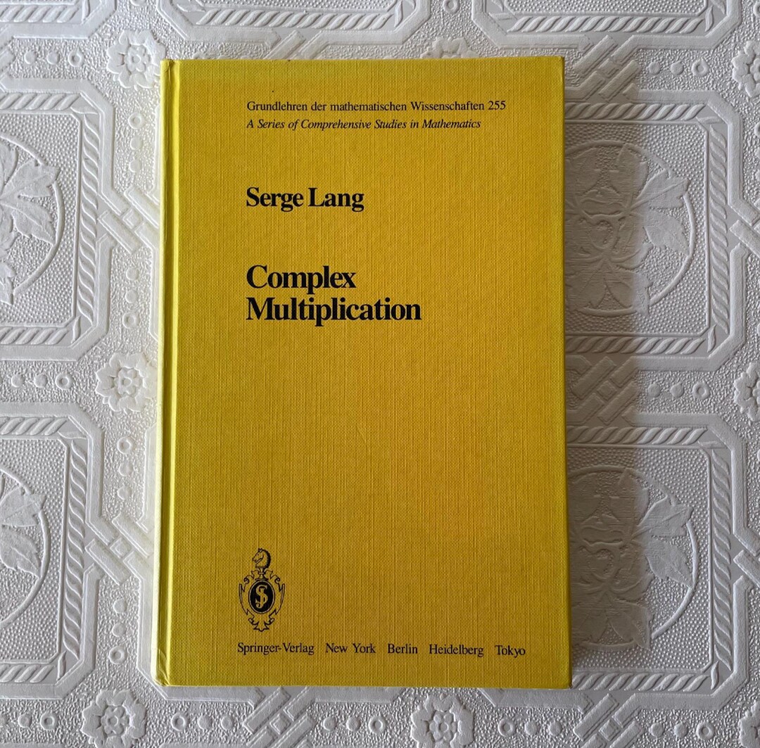 Vintage Complex Multiplication Textbook - Serge Lang 1983 - Etsy