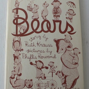 Vintage Children's Book, Bears, Ruth Krauss, First Edition, Rare Book ...