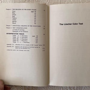 Vintage "the Luscher Color Test" Book: 1969 First Edition - Etsy