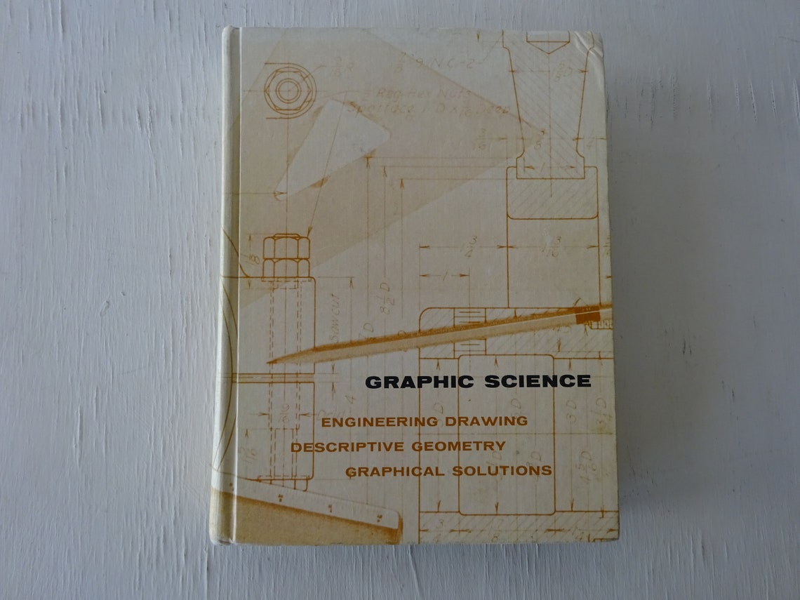 Vintage Graphic Science Textbook: Descriptive Geometry, 1958 ...