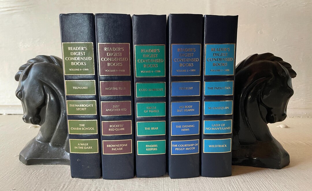 Vintage Book Set, Reader's Digest Condensed Books, 1980's, 5 Volumes ...