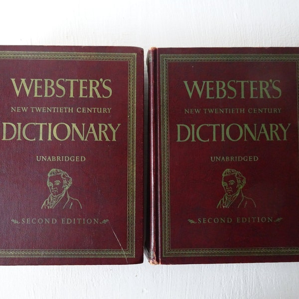 Leather Bound Vintage Dictionary - Etsy
