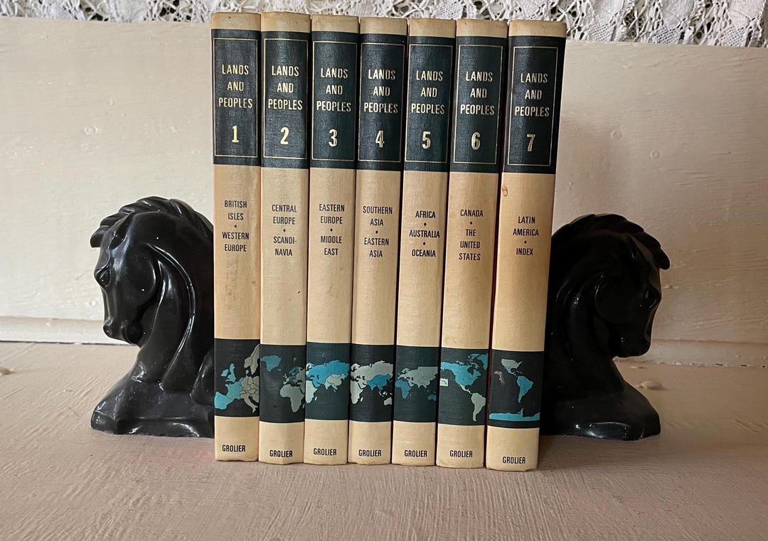 Vintage Book Set, Lands and People, 7 Volumes, 1969, Free Shipping ...