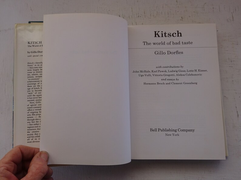 Vintage Book Kitsch the World of Bad Taste Gillo Dorfles - Etsy