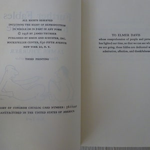 Vintage Book, James Thurber's Further Fables for Our Time, 1956 ...