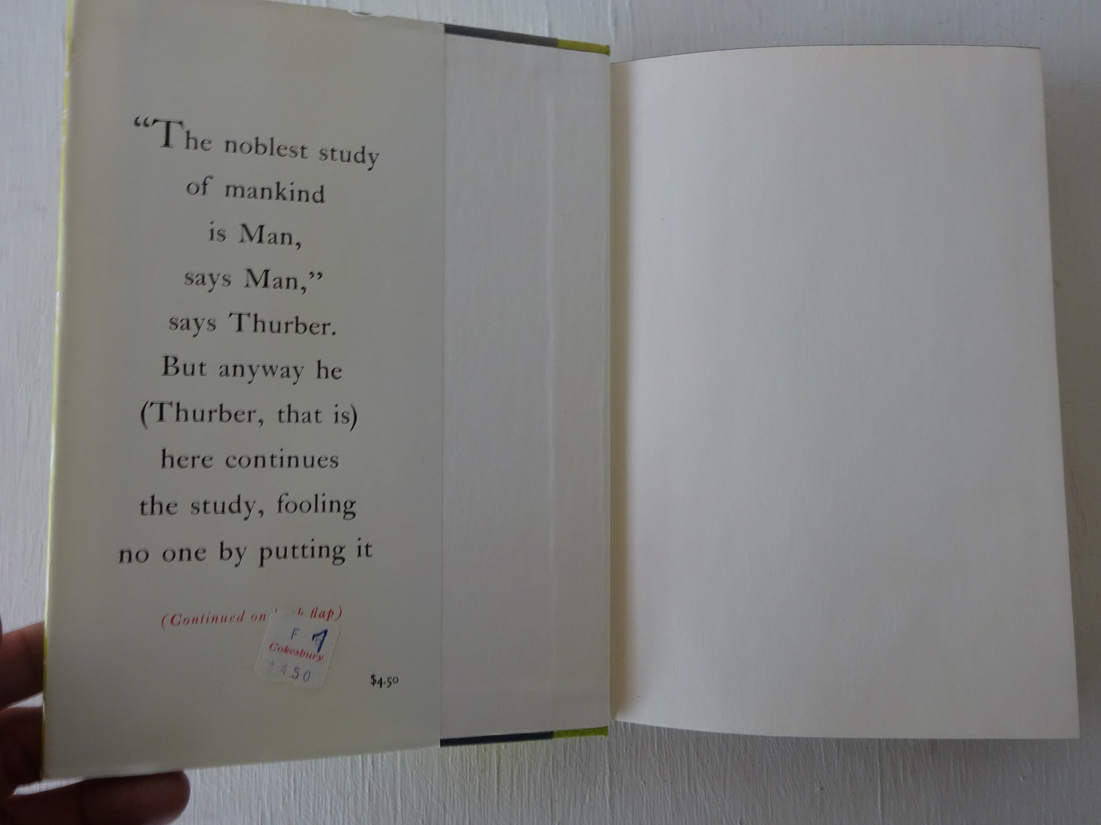 Vintage Book James Thurber's Further Fables for Our Time - Etsy