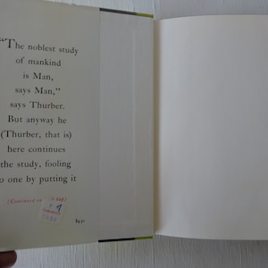 Vintage Book, James Thurber's Further Fables for Our Time, 1956 ...