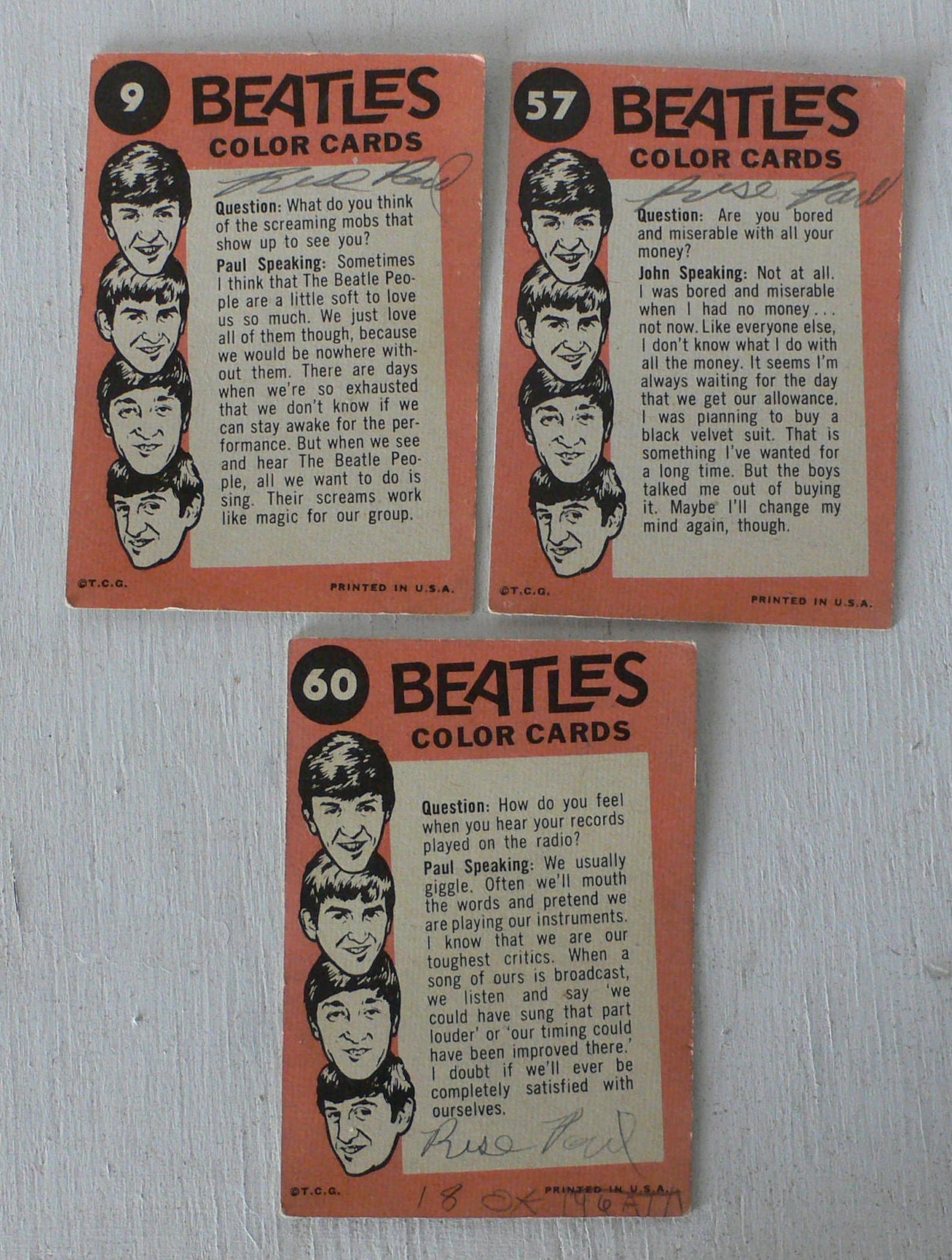 Vintage Beatles Trading Cards 30 Free Shipping - Etsy