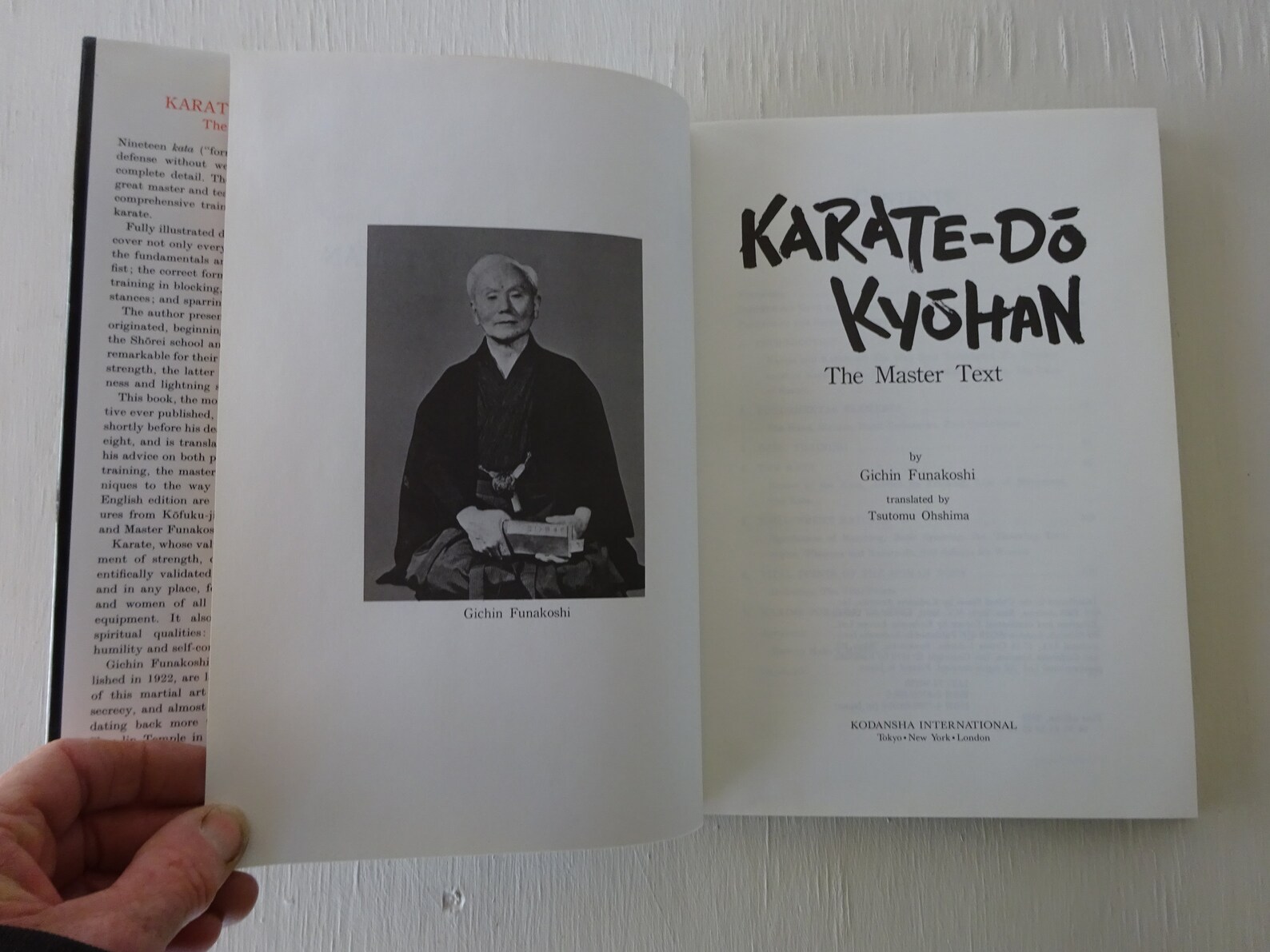 Vintage Book Karate Do Kyohan the Master Text Gichin - Etsy