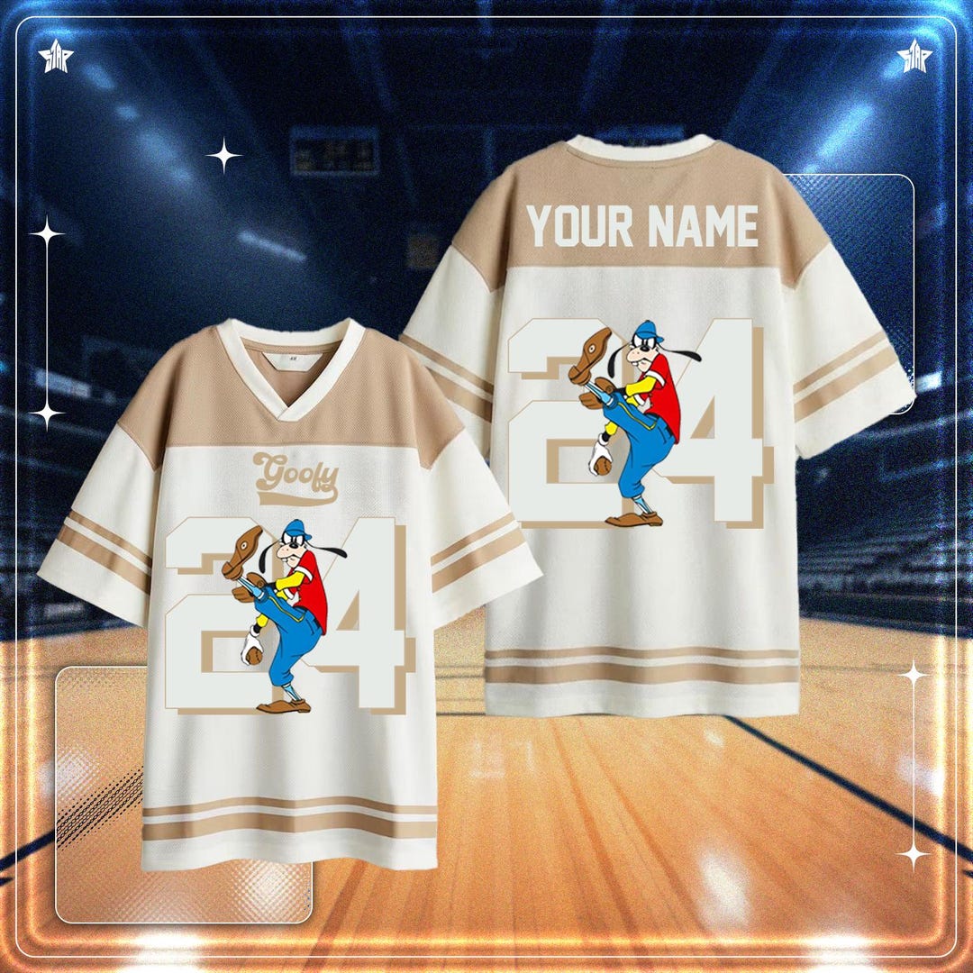 Goofy Football Mesh Jersey Custom Name Number, Disney Sports Shirt ...