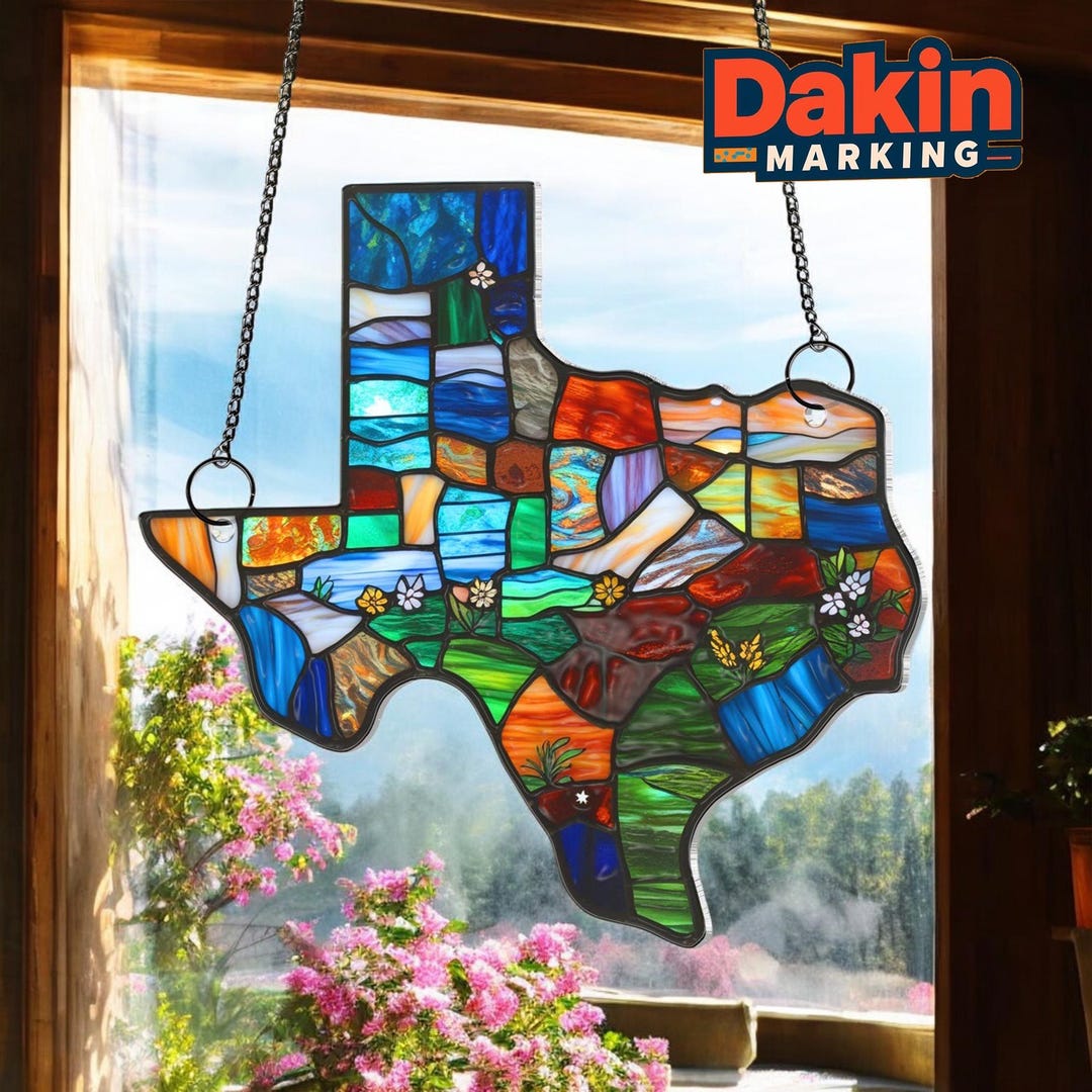 Texas Suncatcher, Northern Mockingbird Bluebonnet Window Hanging, Texas ...