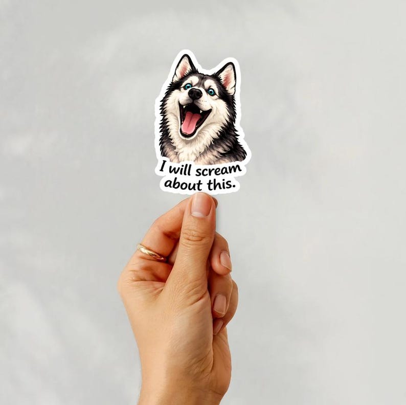 Funny Husky Meme Sticker - Waterproof Vinyl Decal - Etsy