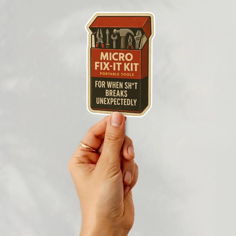 Fix-it Kit Sticker • Waterproof Toolbox Vinyl Decal for Tradesmen ...