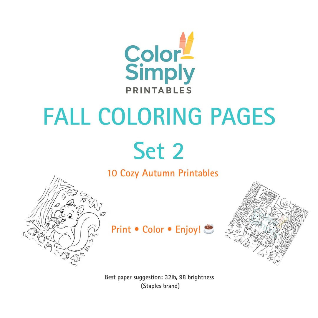 Fall Coloring Pages – Set 2 | Cozy Autumn & Pumpkin Printables ...