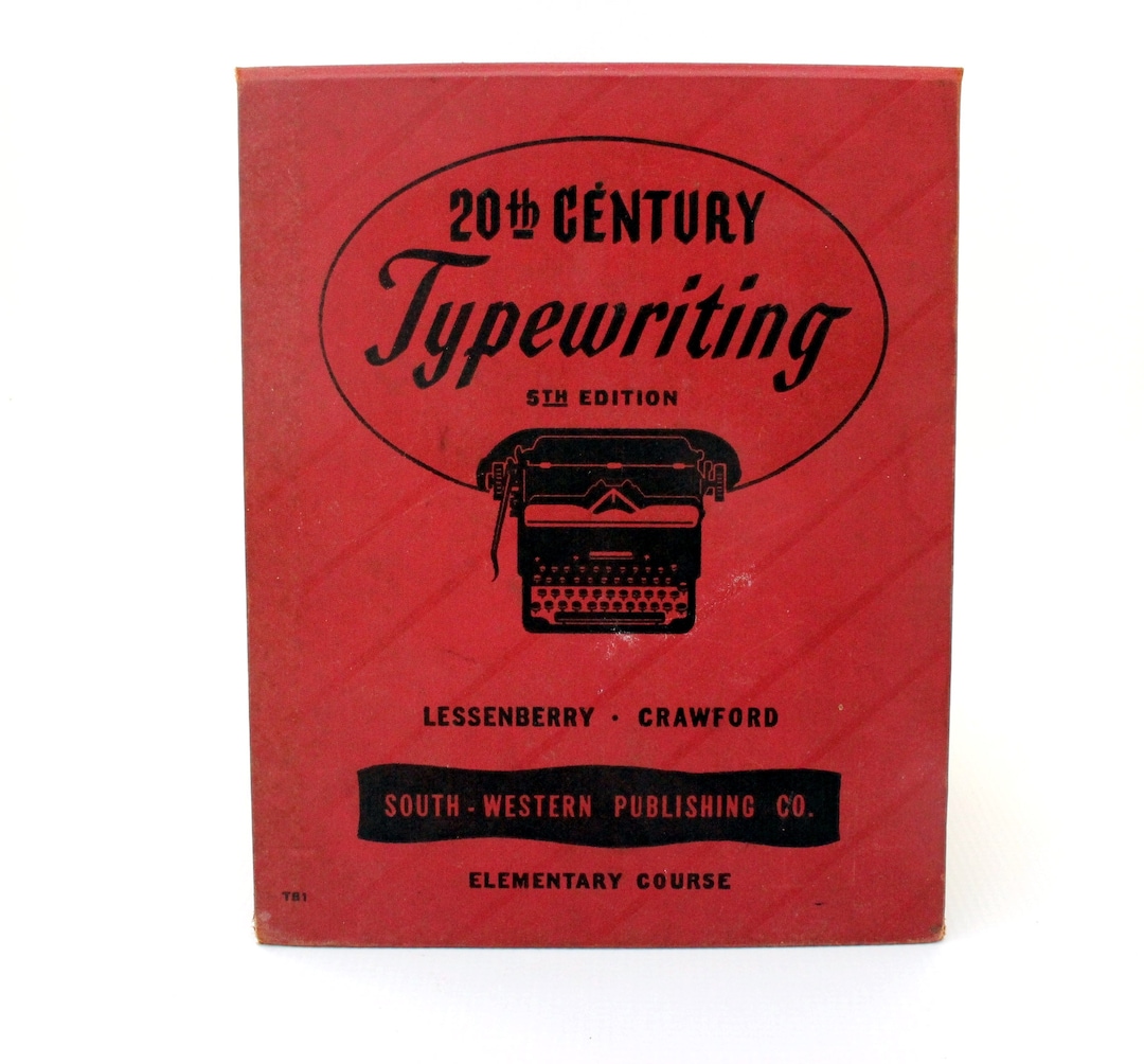Vintage Typewrinting Text Book, Typewriting Couse Book, 1947 Typewritng ...