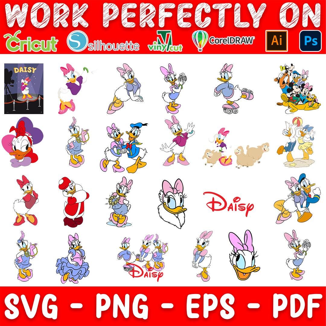 Daisy Ducks Svg Bundle, Daisy Ducks Svg, Daisy Ducks Png Bundle, Daisy ...