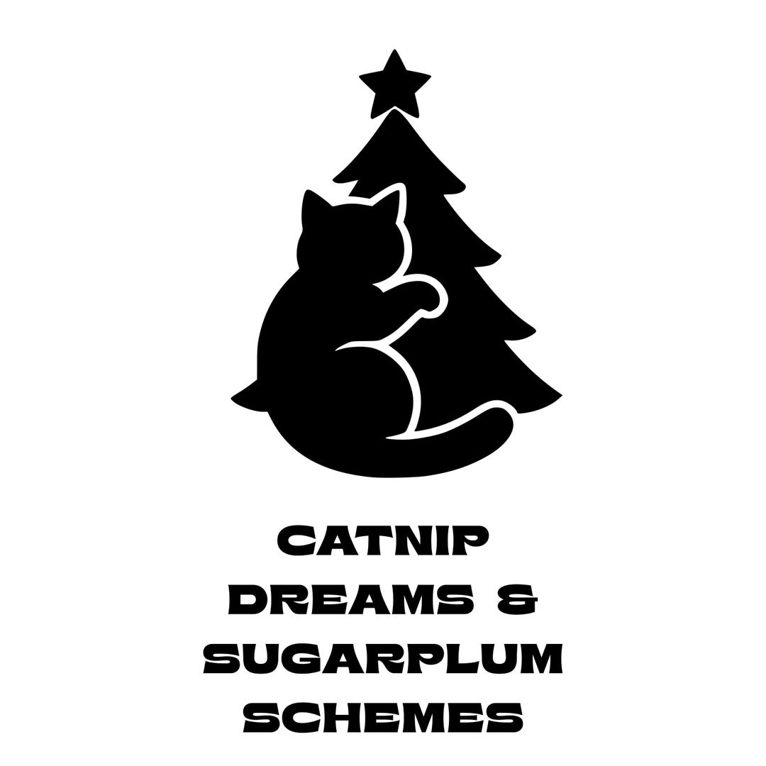 Catnip Dreams & Sugarplum Schemes Christmas Cat SVG PNG – Cat Lady ...