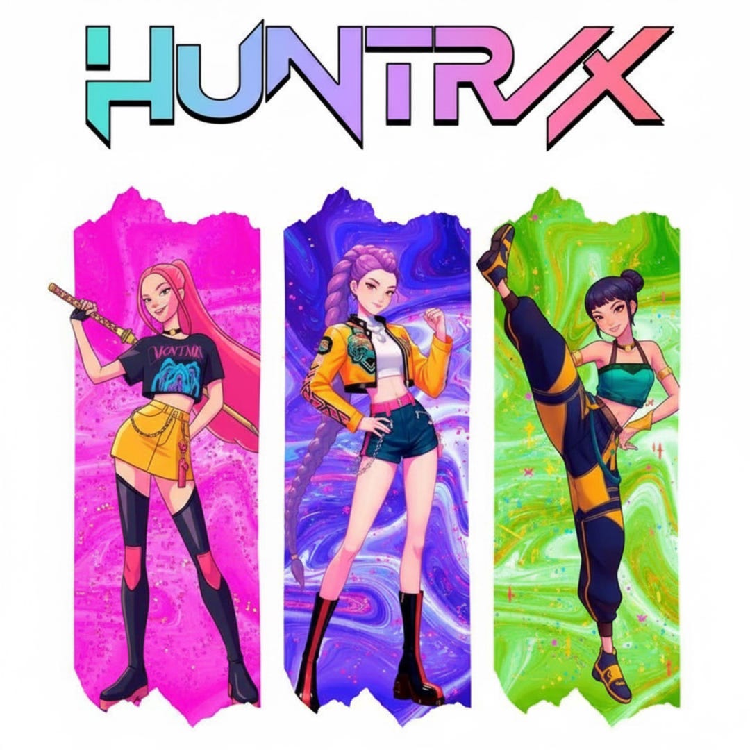 Kpop Huntrix PNG, Design Kpop Demon Hunter Girls PNG, Personagens Saja ...