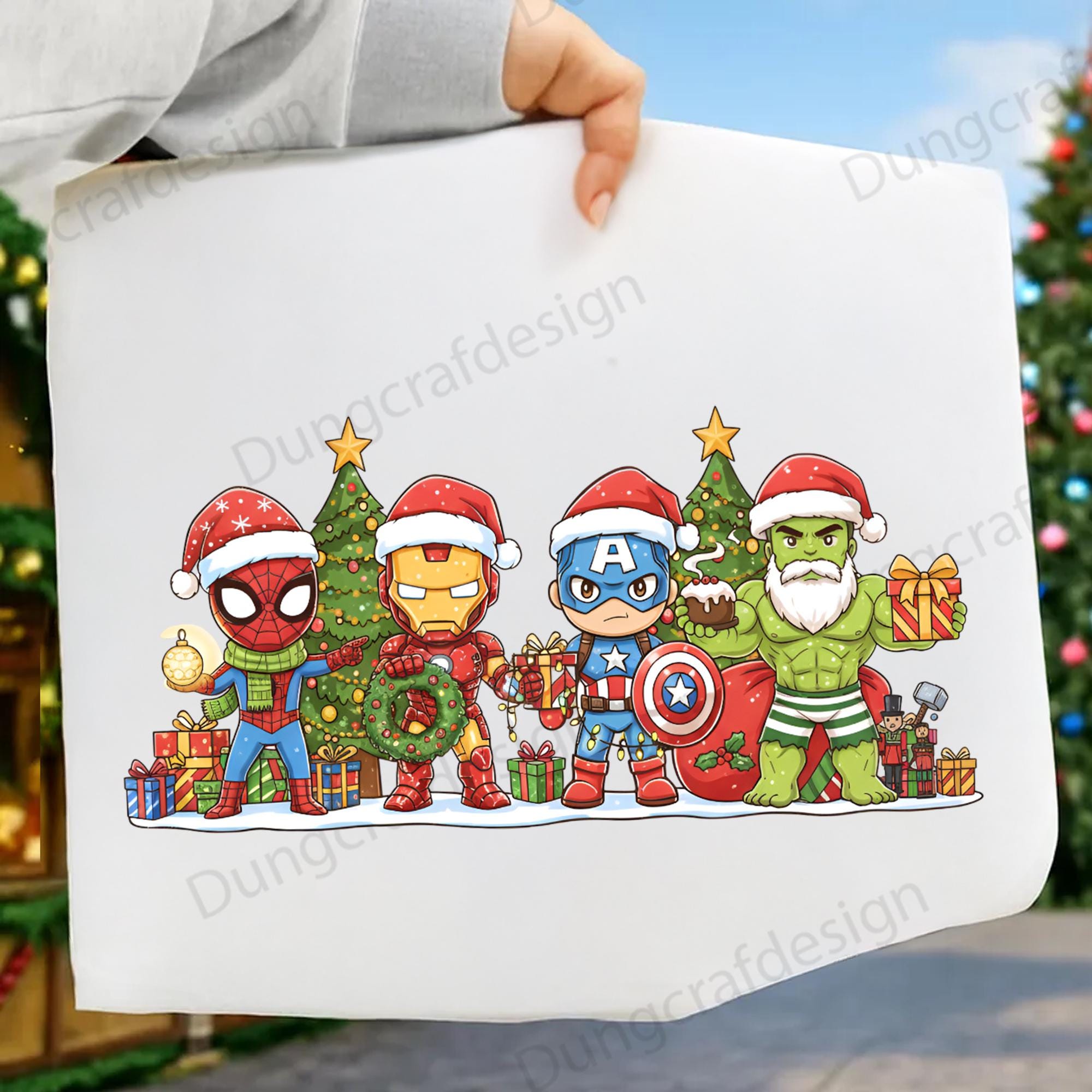 Superhero Christmas PNG: Retro Xmas Design (digital Download) - Etsy
