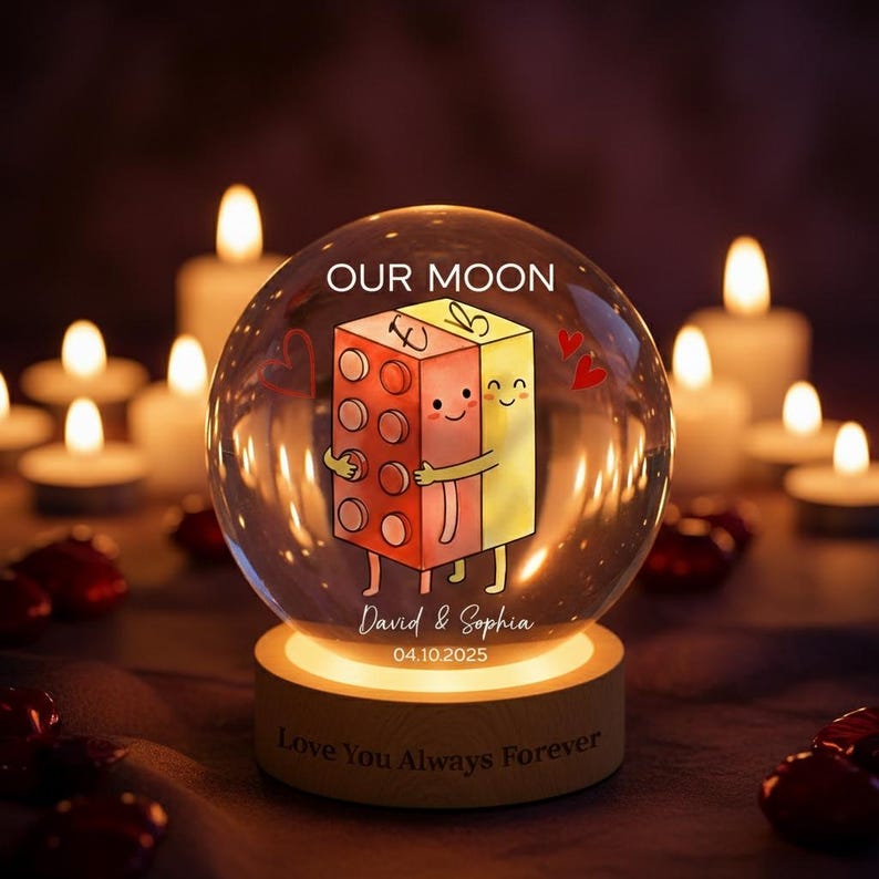 Our Moon the Night We Got Married, Hug Me Cute Lego Custom Moon Phase ...