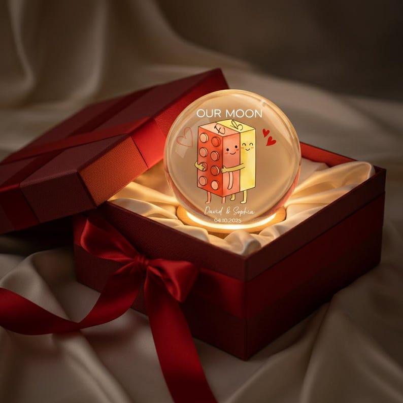 Our Moon the Night We Got Married, Hug Me Cute Lego Custom Moon Phase ...