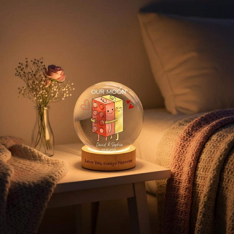 Our Moon the Night We Got Married, Hug Me Cute Lego Custom Moon Phase ...