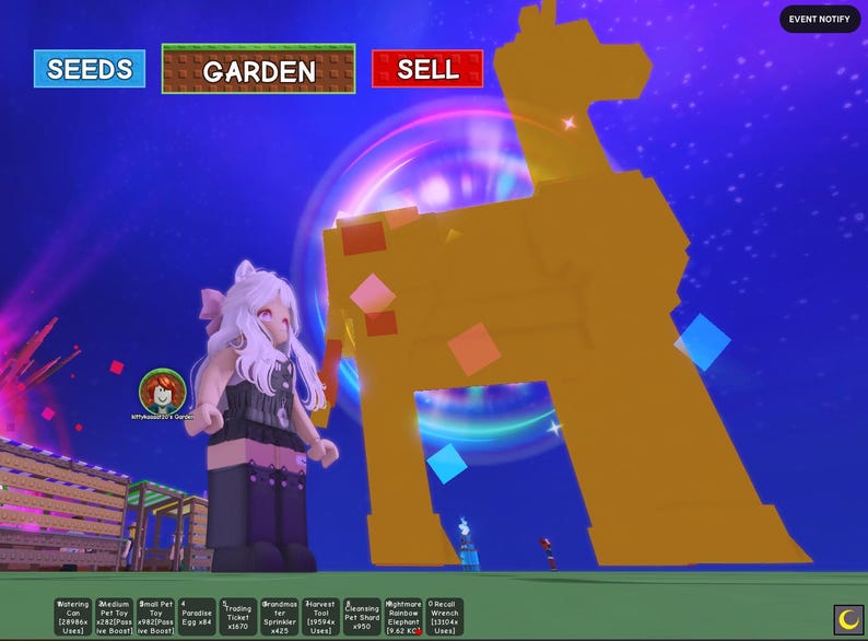 Rainbow Hatched Giraffe 58kg | ROBLOX Grow a Garden - Etsy New Zealand