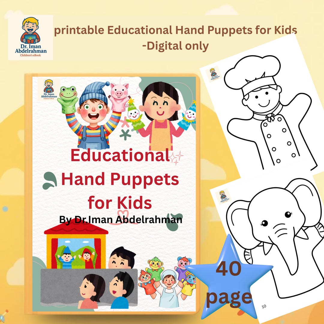 Printable Hand Puppet Patterns | Educational DIY Kids Crafts (PDF ...