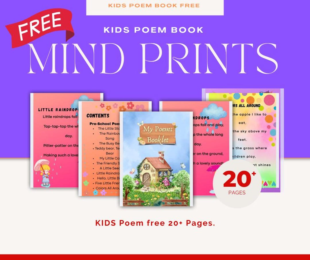 Canva Printable Kids Colouring Fruits 20+ Pages Plus Kids Poem Book for ...