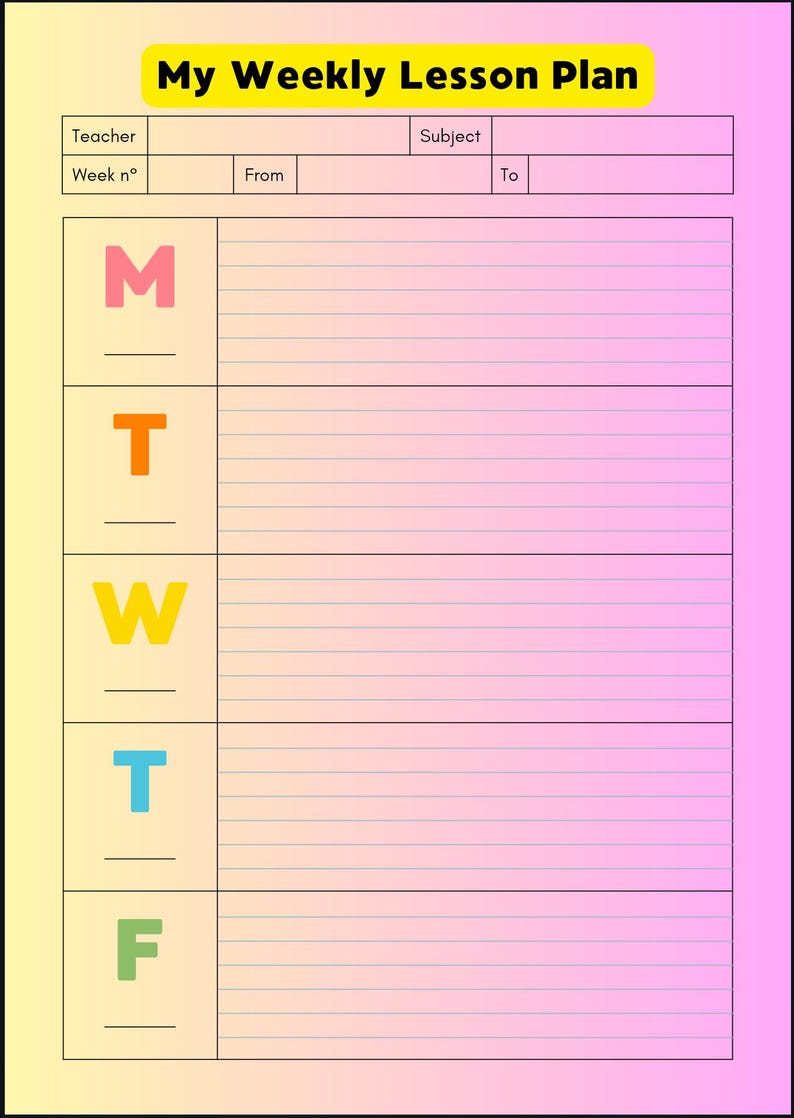 Canva Editable Teacher Weekly Planner, Classroom Rules Poster & Happy ...