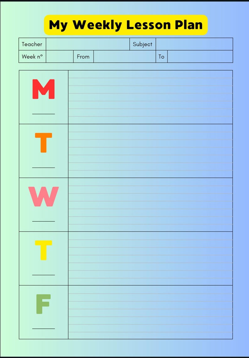 Canva Editable Teacher Weekly Planner, Classroom Rules Poster & Happy ...