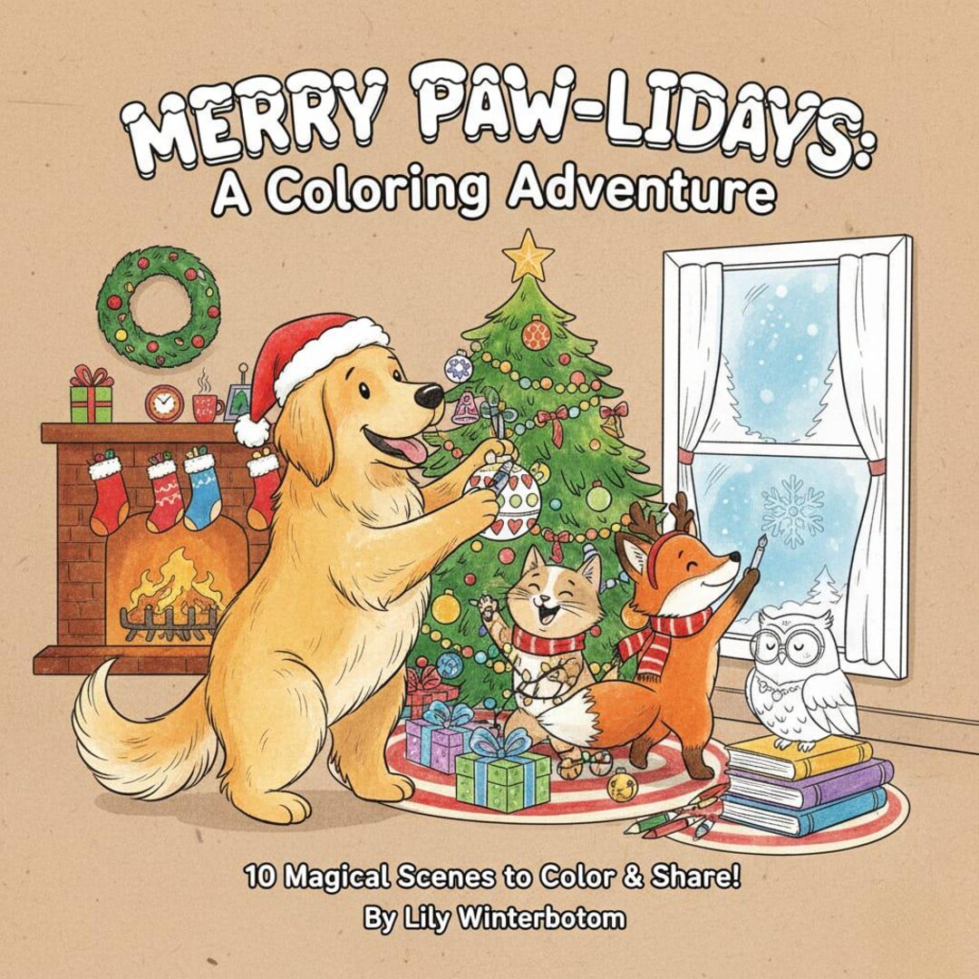 Christmas Coloring Book Story for Kids | Printable Winter Activity ...