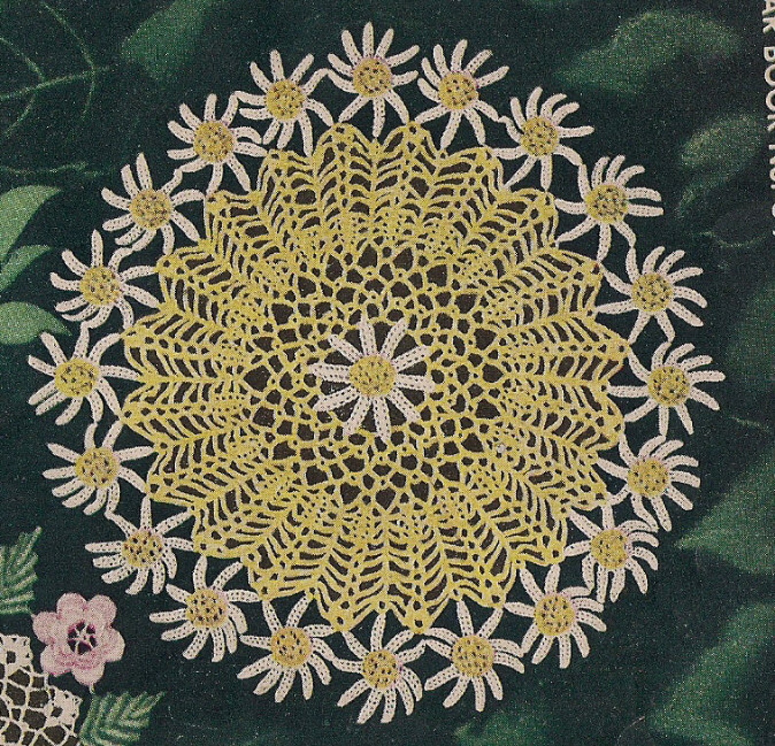1949 Vintage Crochet Daisy Doily Pattern - Etsy