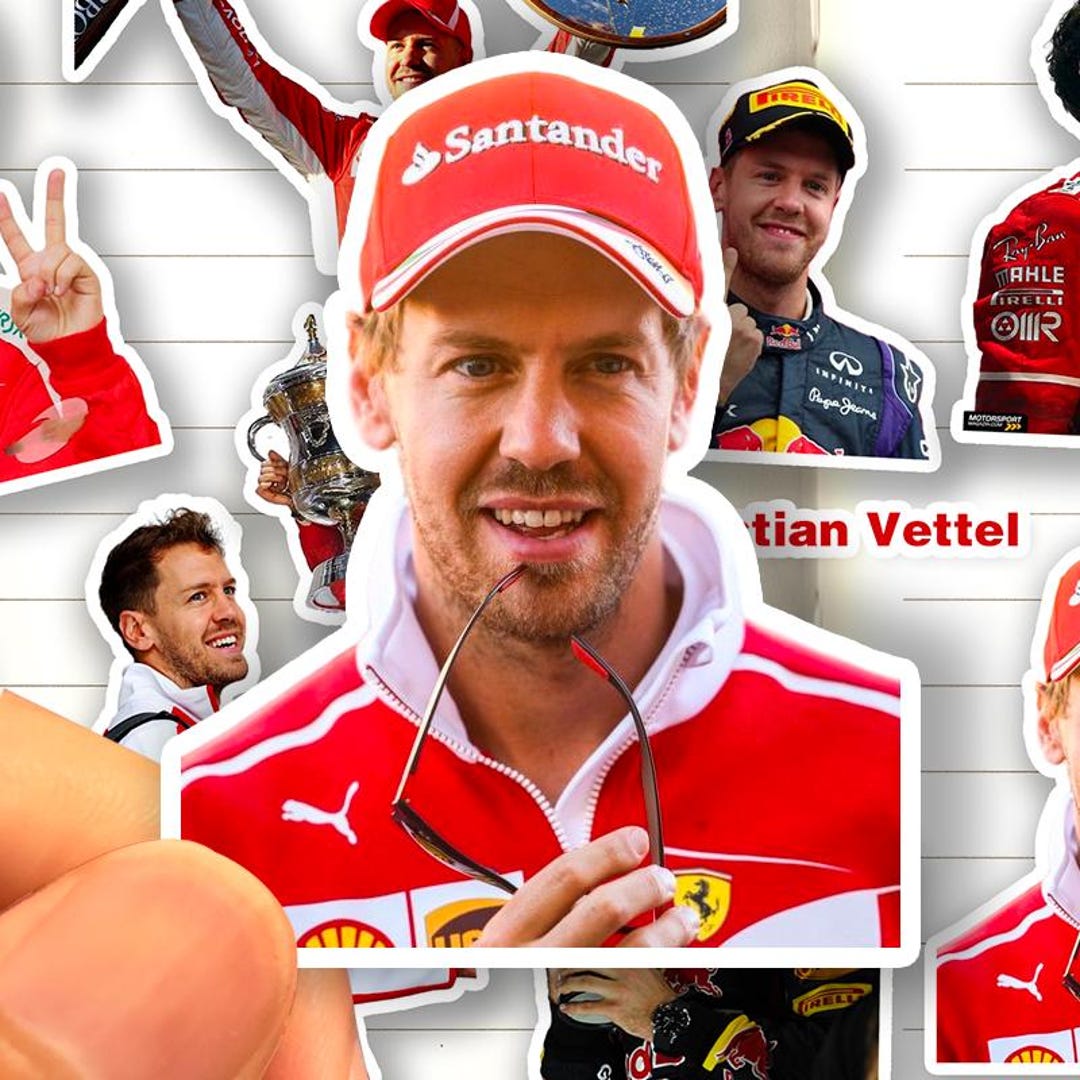 6pcs F1 Sebastian Vettel Meme Sticker Trial Pack –random Designs From ...